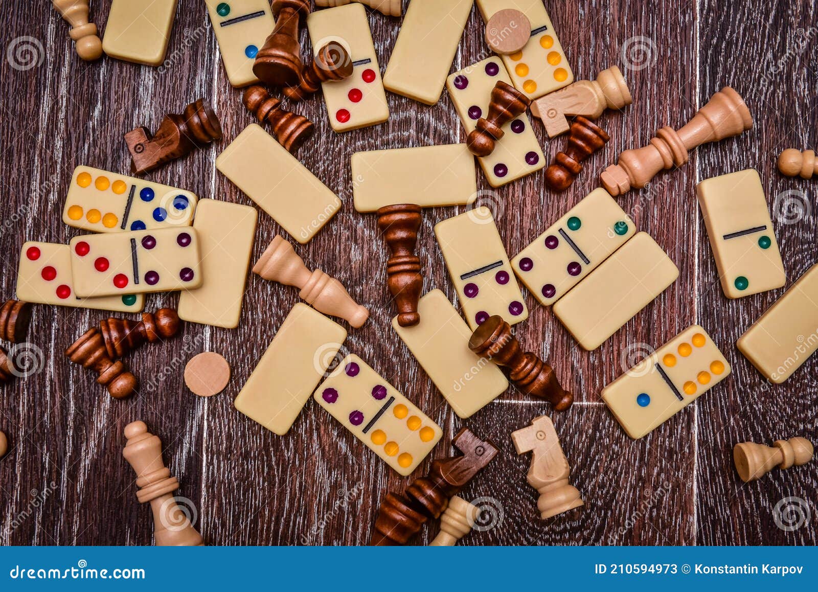 A Variety of Board Game Pieces. a Background Miscellaneous Board Game ...