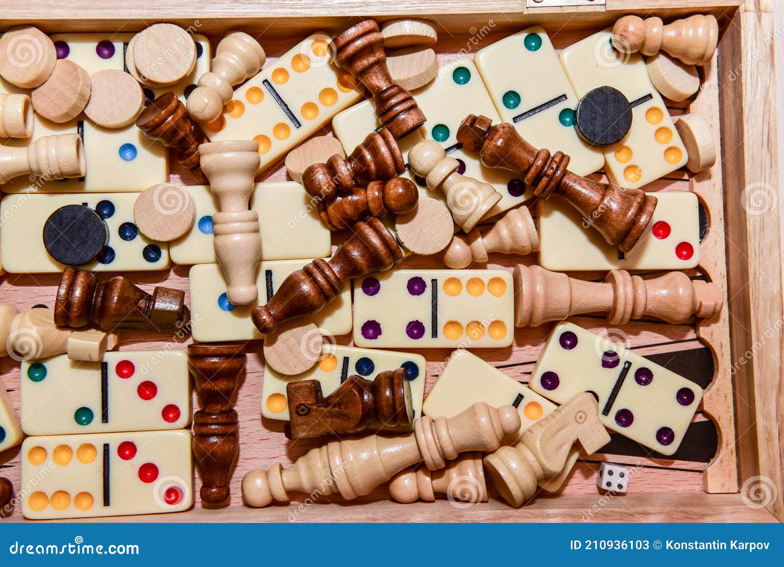 A Variety of Board Game Pieces. a Background Miscellaneous Board Game ...