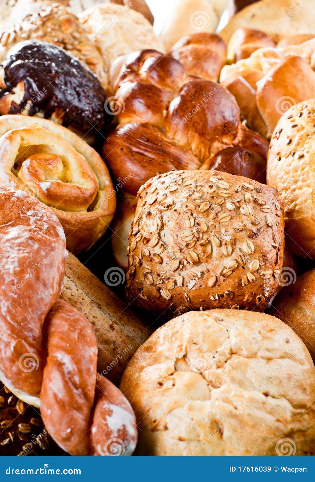 Variety of bread stock image. Image of yeast, drink, flour - 17616039