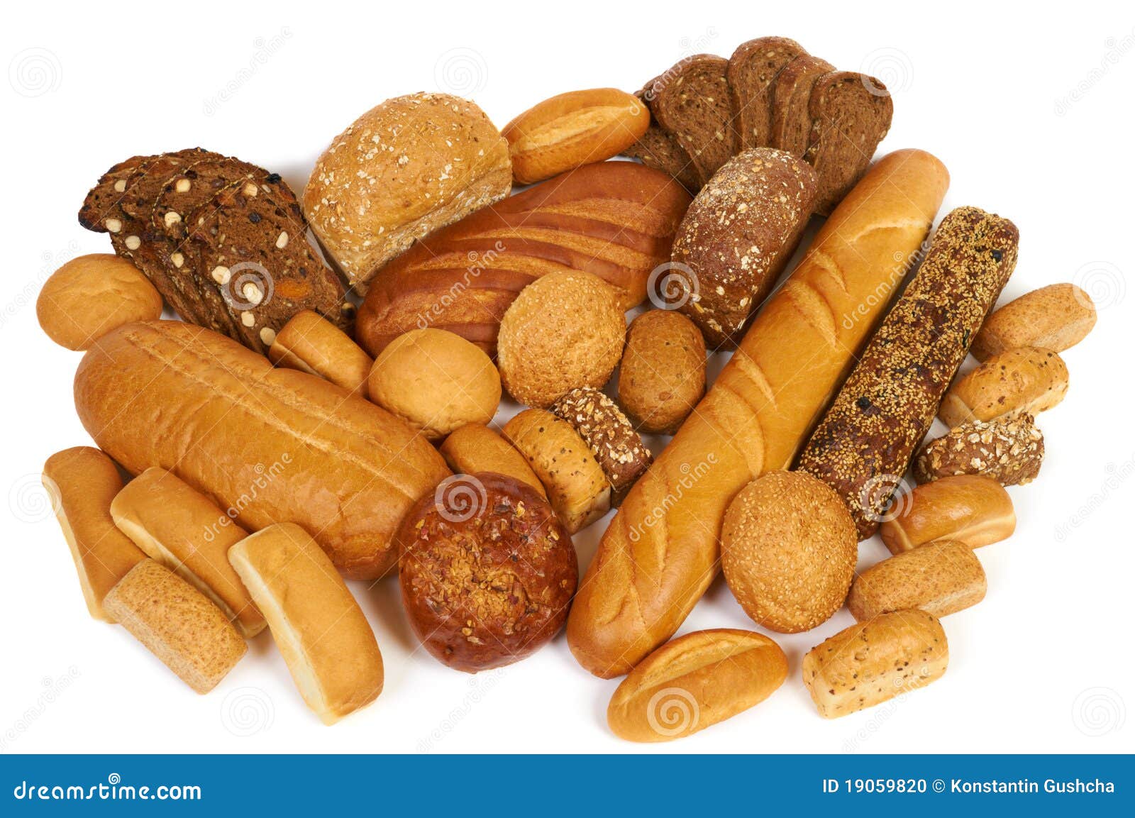 Variety of bread stock photo. Image of freshness, meal - 19059820