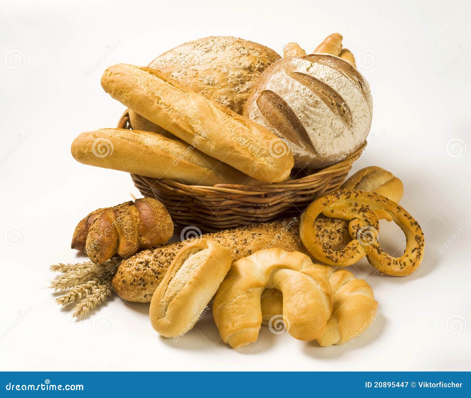 Variety of bread stock image. Image of studio, loaves - 20895447