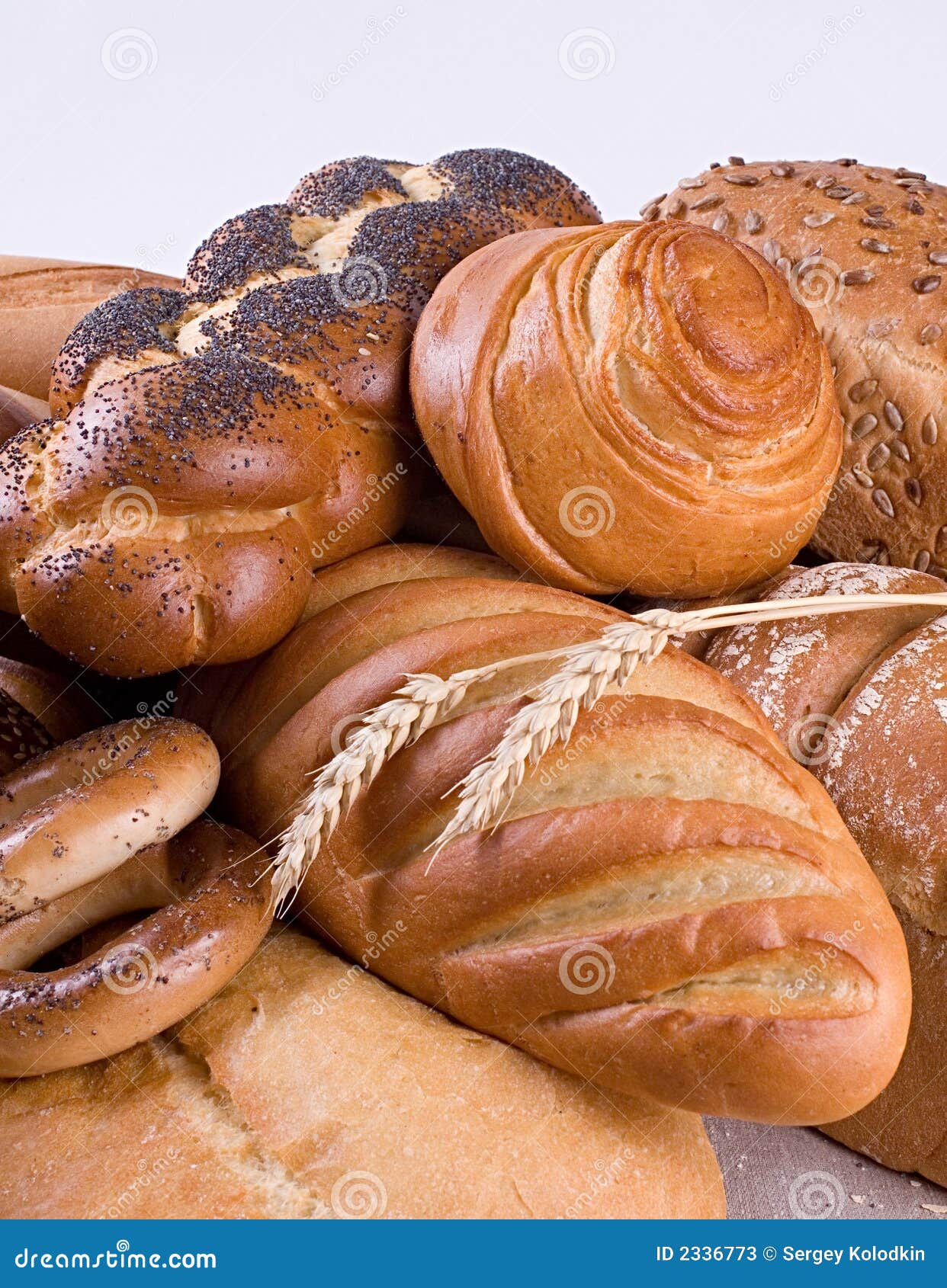 Variety of bread stock image. Image of meal, food, poppy - 2336773