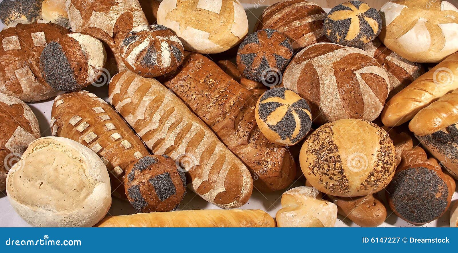 Variety of bread stock image. Image of vegetarian, healthy - 6147227