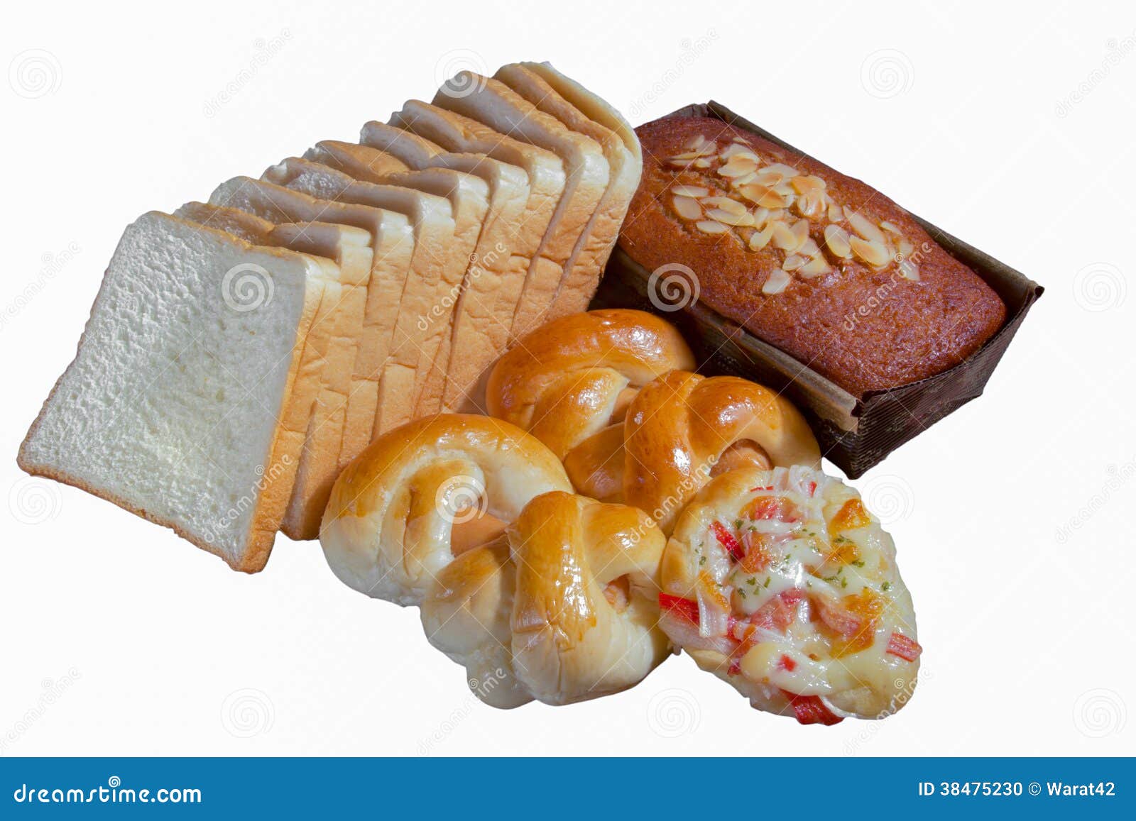 Variety of bread and cake stock photo. Image of product - 38475230