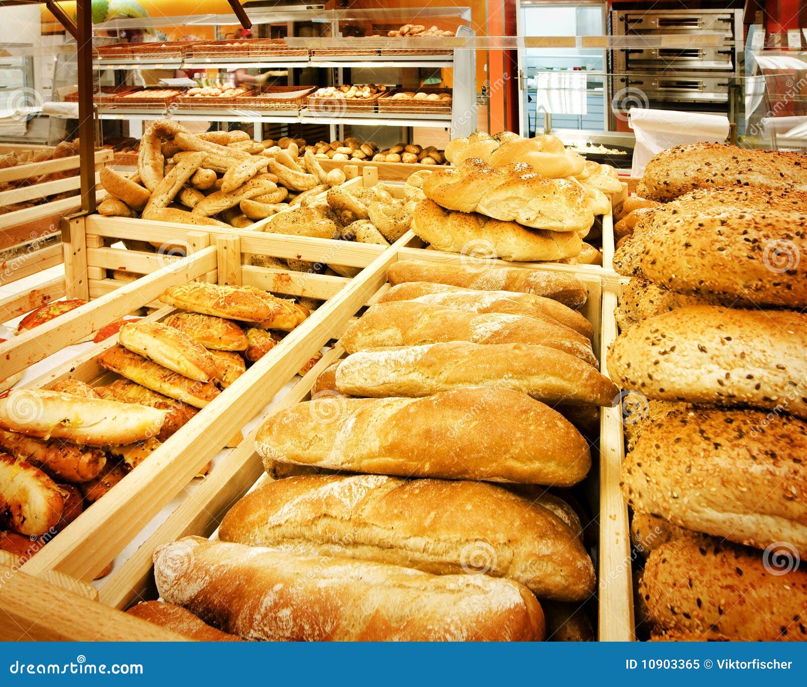 Variety of Bread in a Supermarket Stock Image - Image of staple, rolls ...