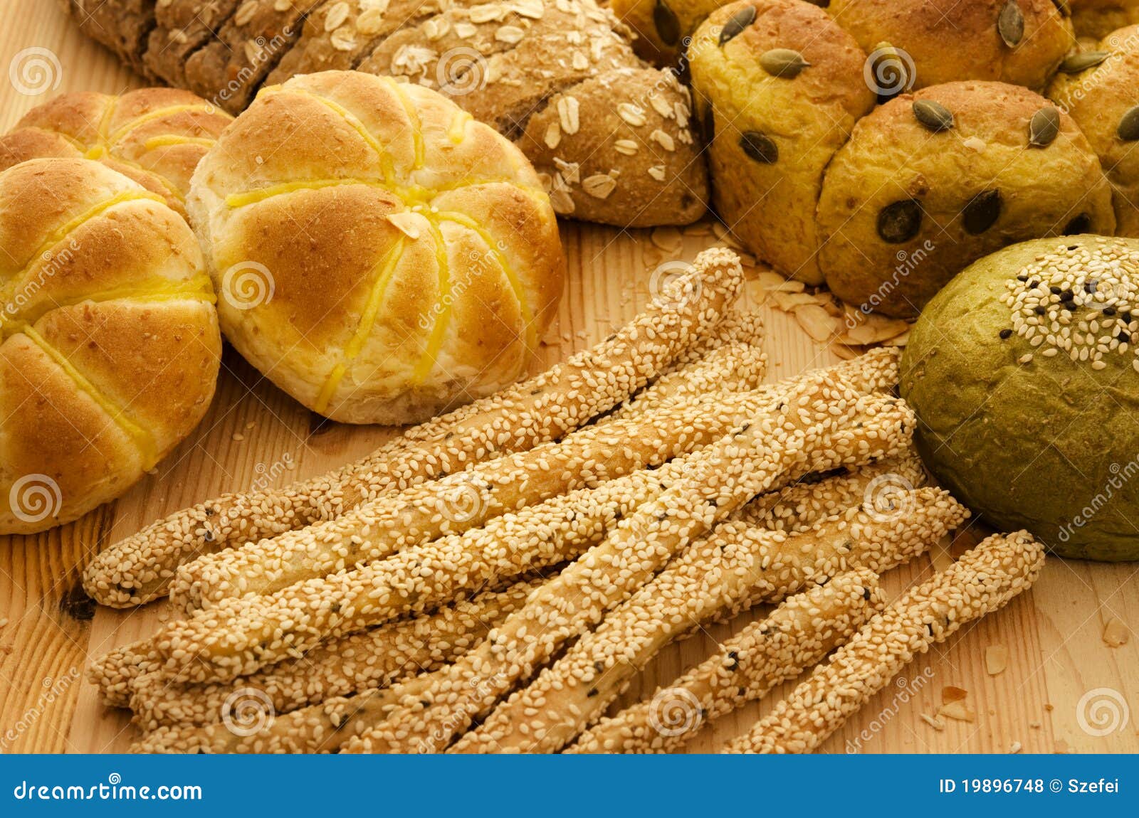 Variety of Breads stock photo. Image of choice, loaf - 19896748