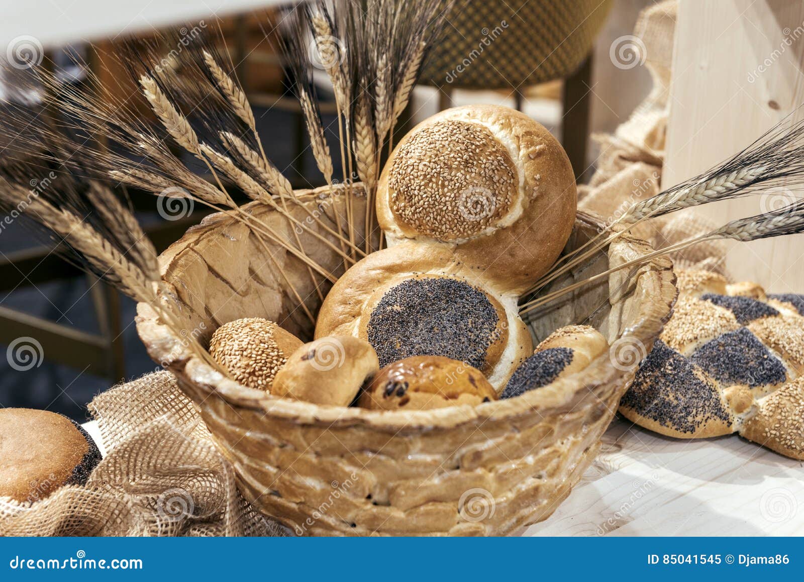 Variety of buns stock image. Image of breakfast, closeup - 85041545