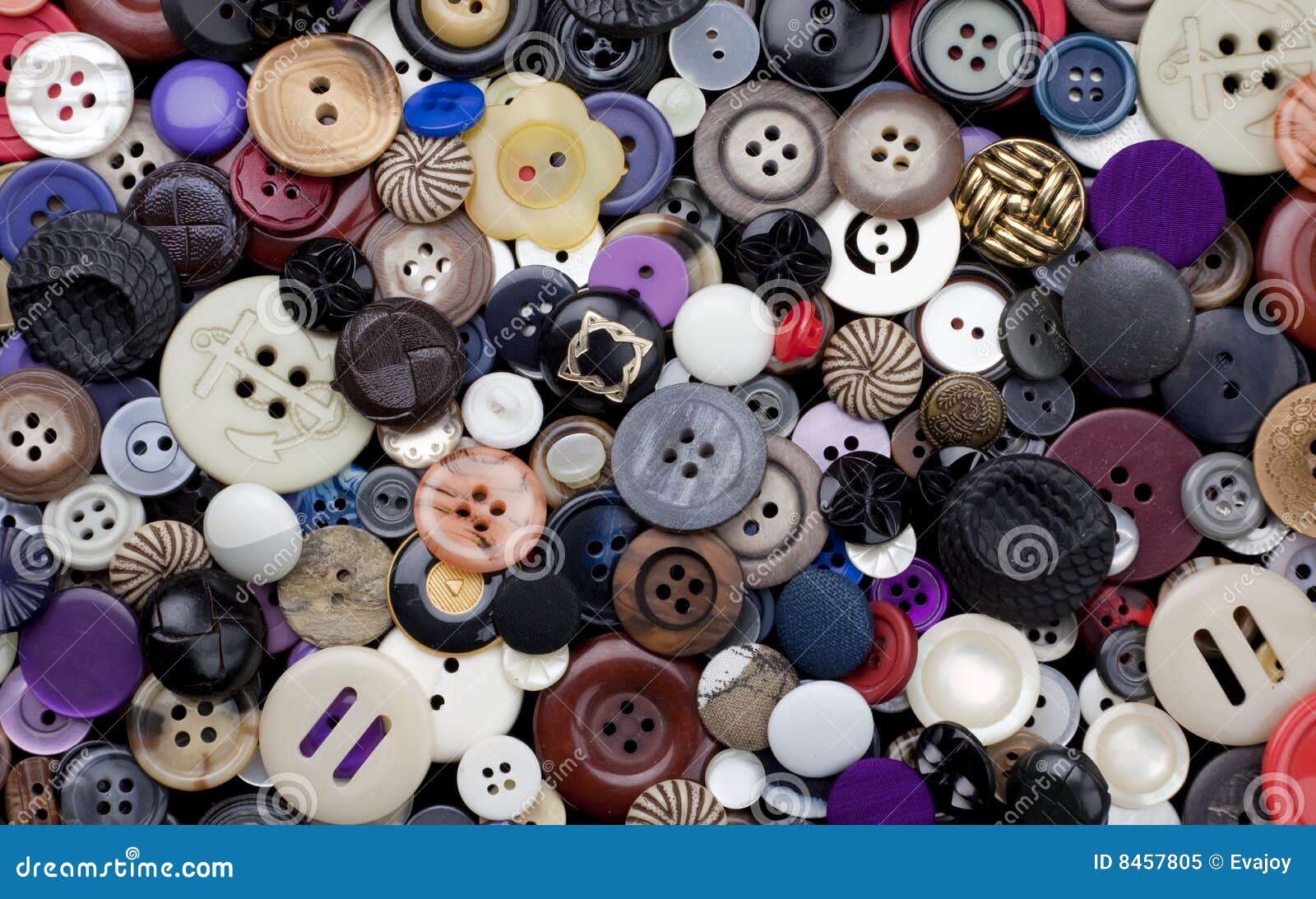 Variety of Buttons Background Stock Image - Image of detail, color: 8457805