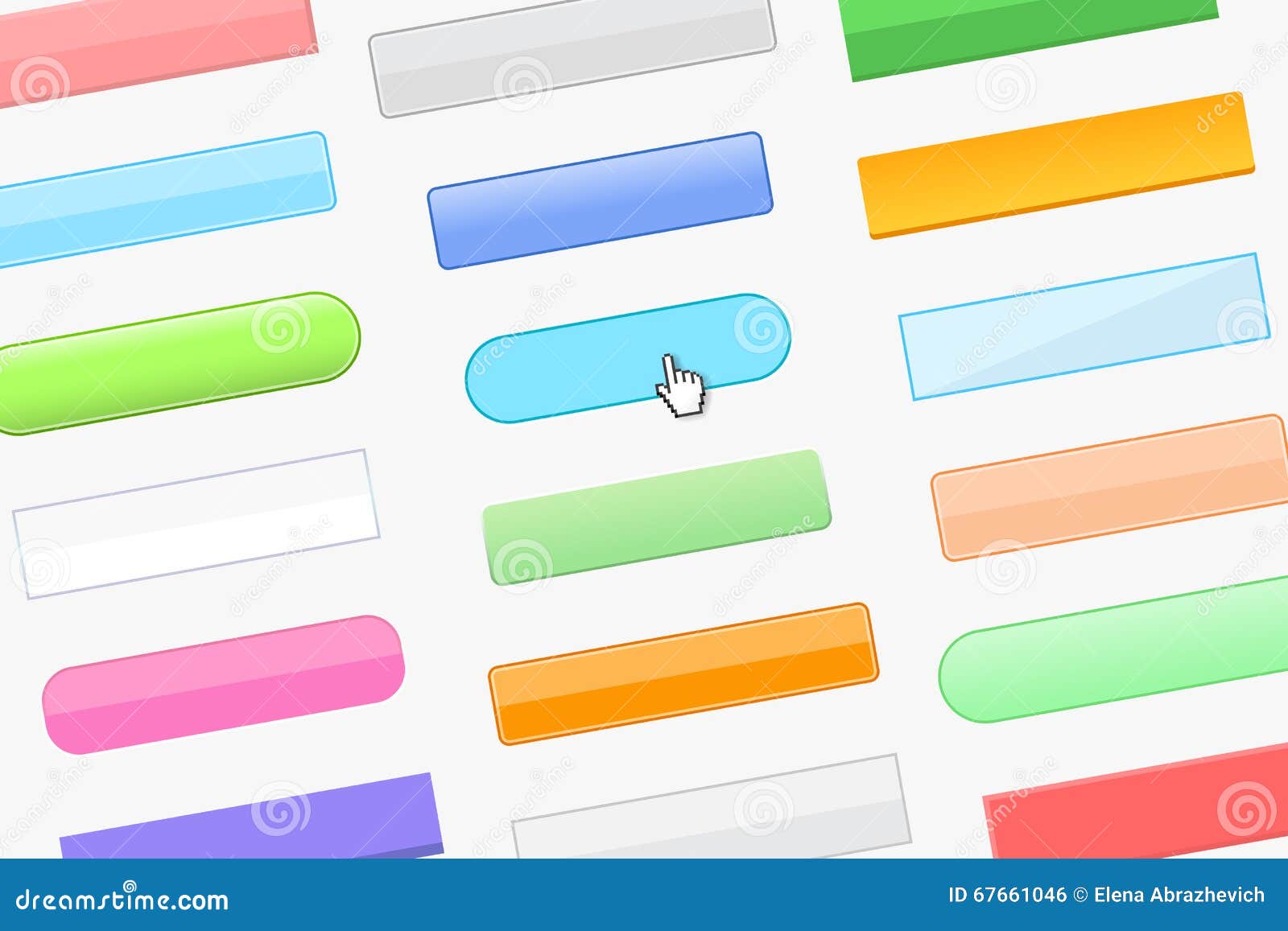 A Variety of Buttons for Website Stock Illustration - Illustration of ...