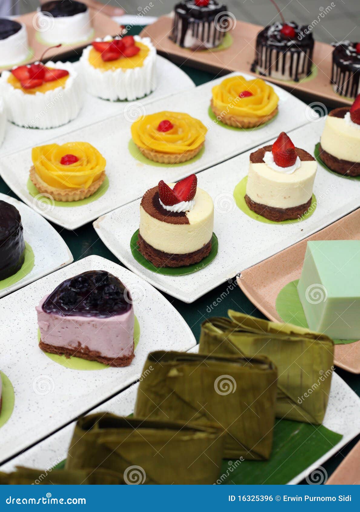 Variety of cakes stock photo. Image of fruit, portion - 16325396