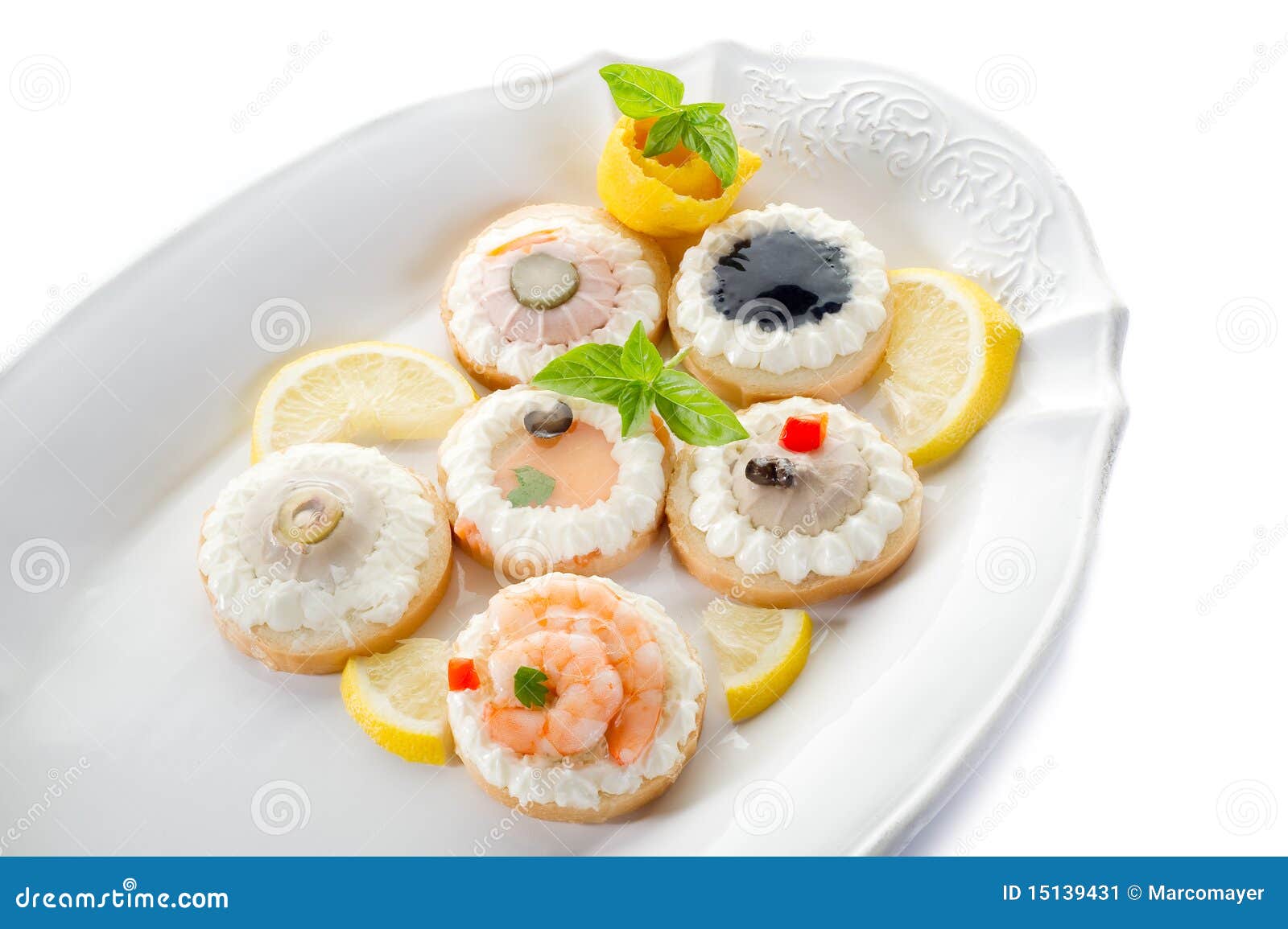 Variety canapes stock image. Image of catering, pastry - 15139431