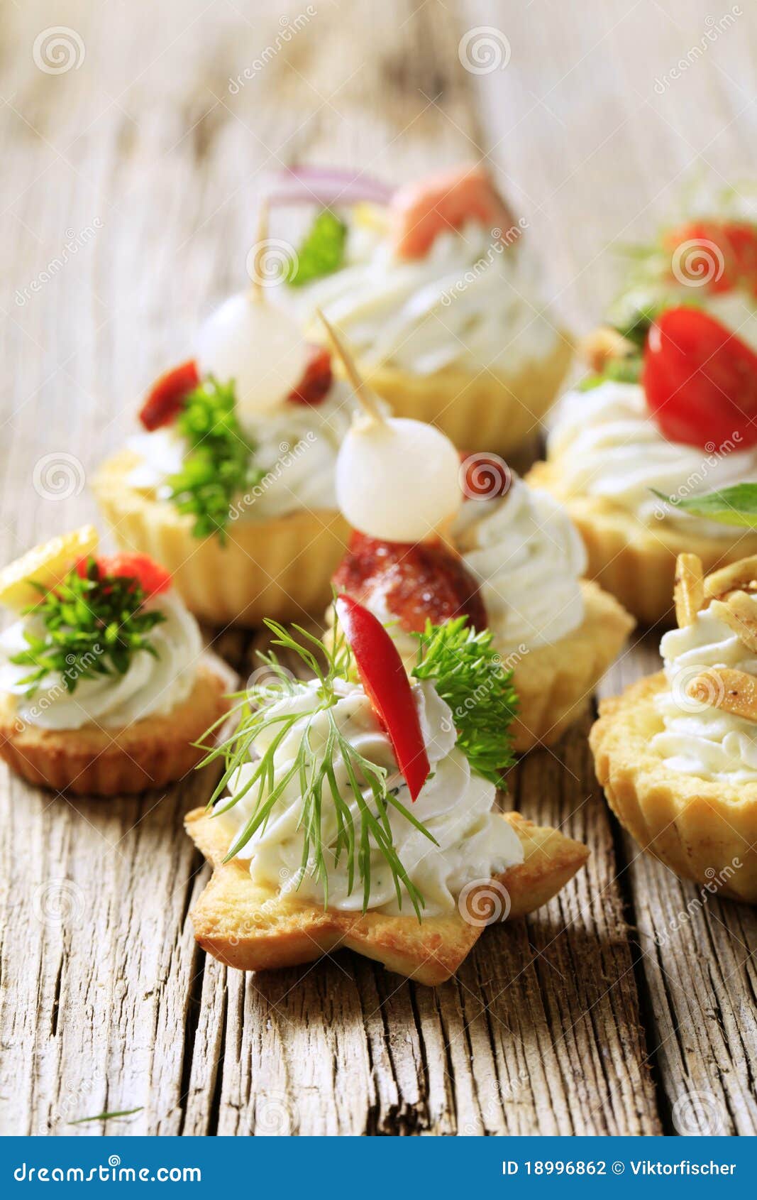 Variety of canapes stock photo. Image of appetizer, tart - 18996862