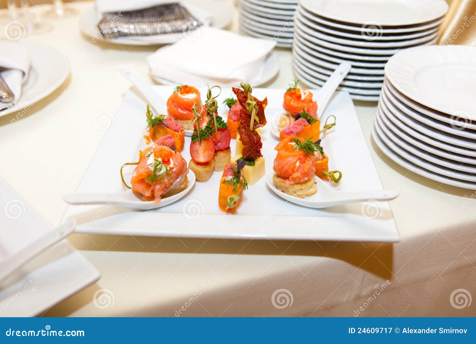 Variety of canapes stock image. Image of pepper, olive - 24609717