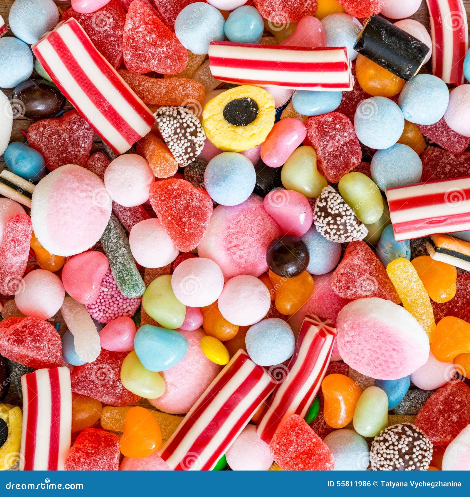 Variety of candies stock photo. Image of heap, jellybean - 55811986