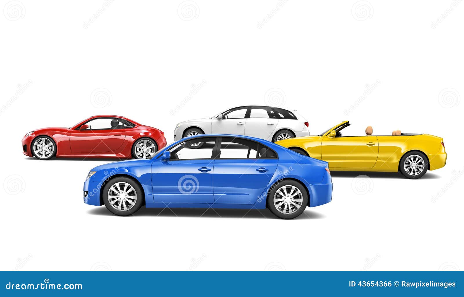 Variety Car Collection Contemporary Transportation Concept Stock Photos ...