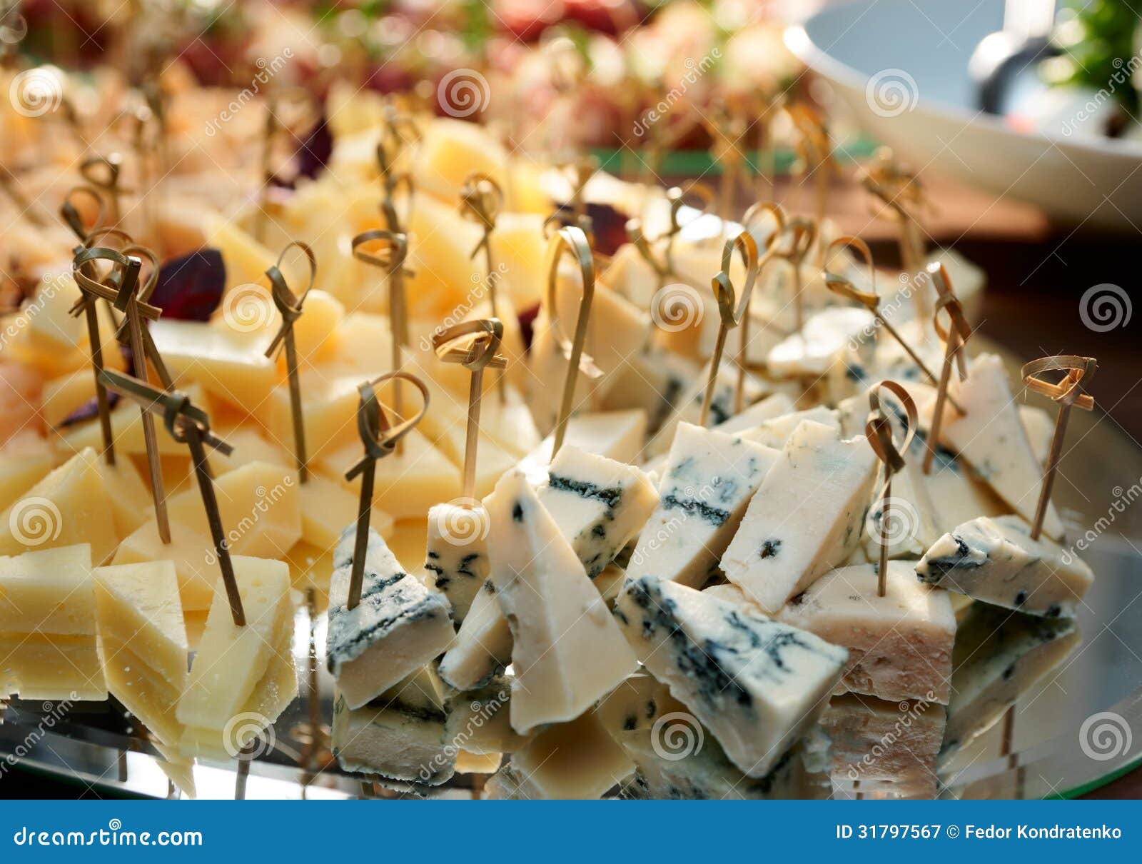 Variety of Cheese on Banquet Table Stock Image - Image of expensive ...