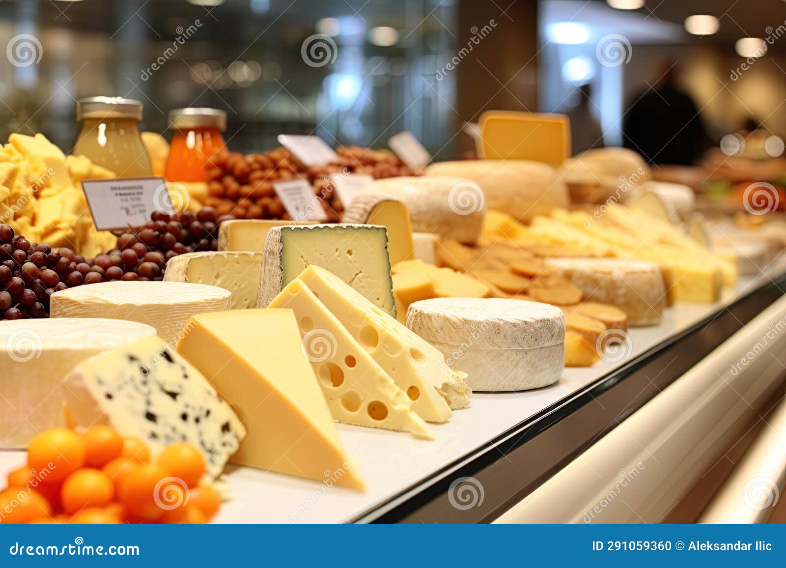 Variety of Cheese in the Store. Generative Ai Stock Photo - Image of ...