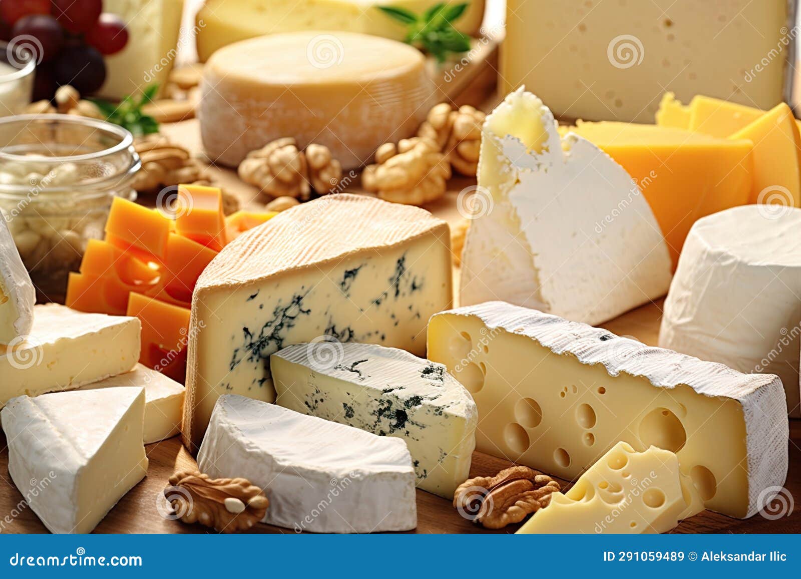 Variety of Cheese in the Store. Generative Ai Stock Image - Image of ...