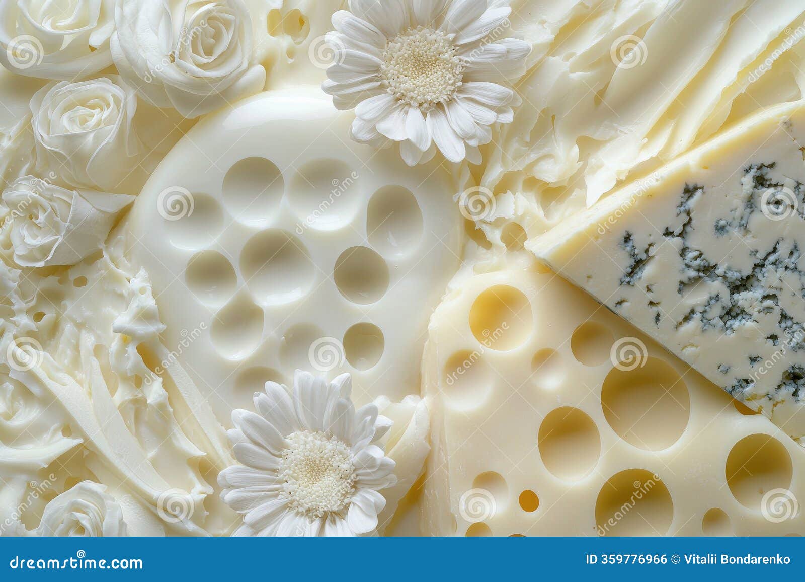 Variety Of Cheese Types With Detailed Textures. Royalty-Free Stock ...