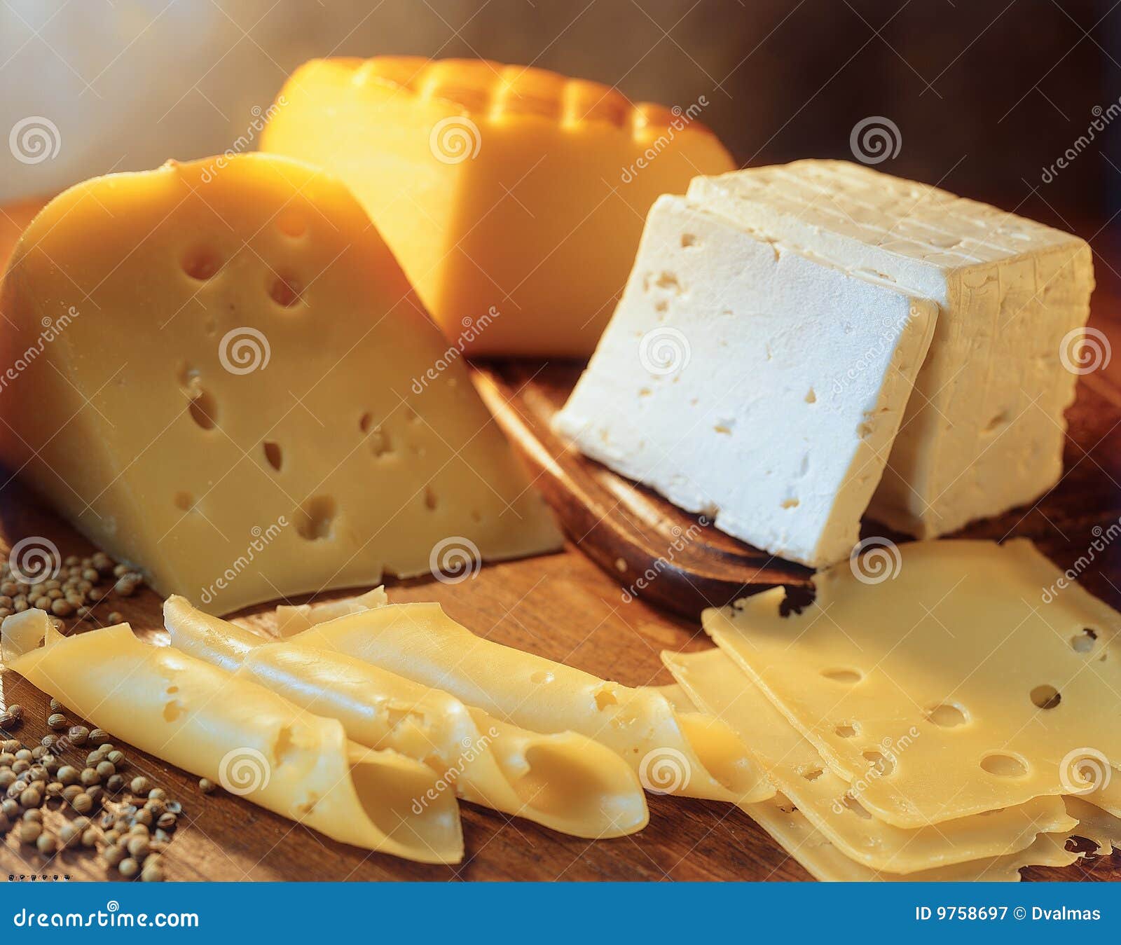 Variety of cheeses. stock image. Image of food, swiss - 9758697