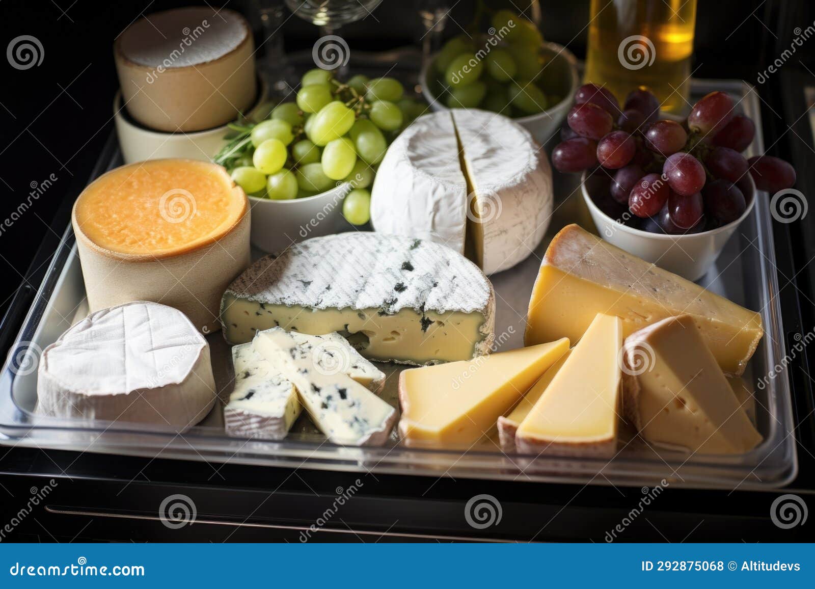 Variety of Cheeses in a Dedicated Mini Fridge Stock Photo - Image of ...