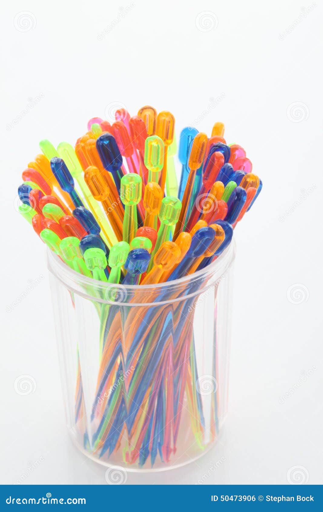 Variety of Cocktail Sticks in Plastic Container Stock Photo - Image of ...