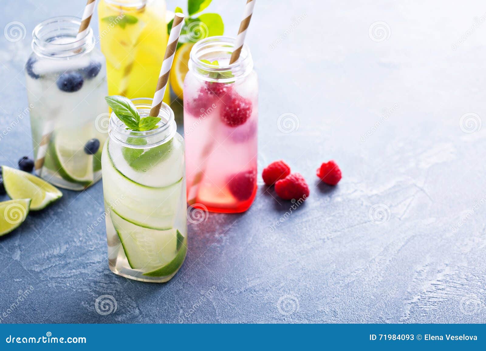 Variety of Cold Drinks in Bottles Stock Image - Image of herb, berry ...