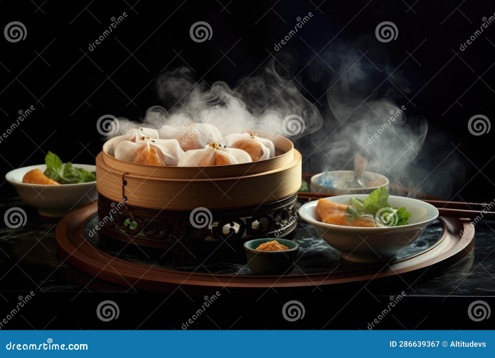 Variety of Colorful Dim Sum Ingredients on Table Stock Illustration ...