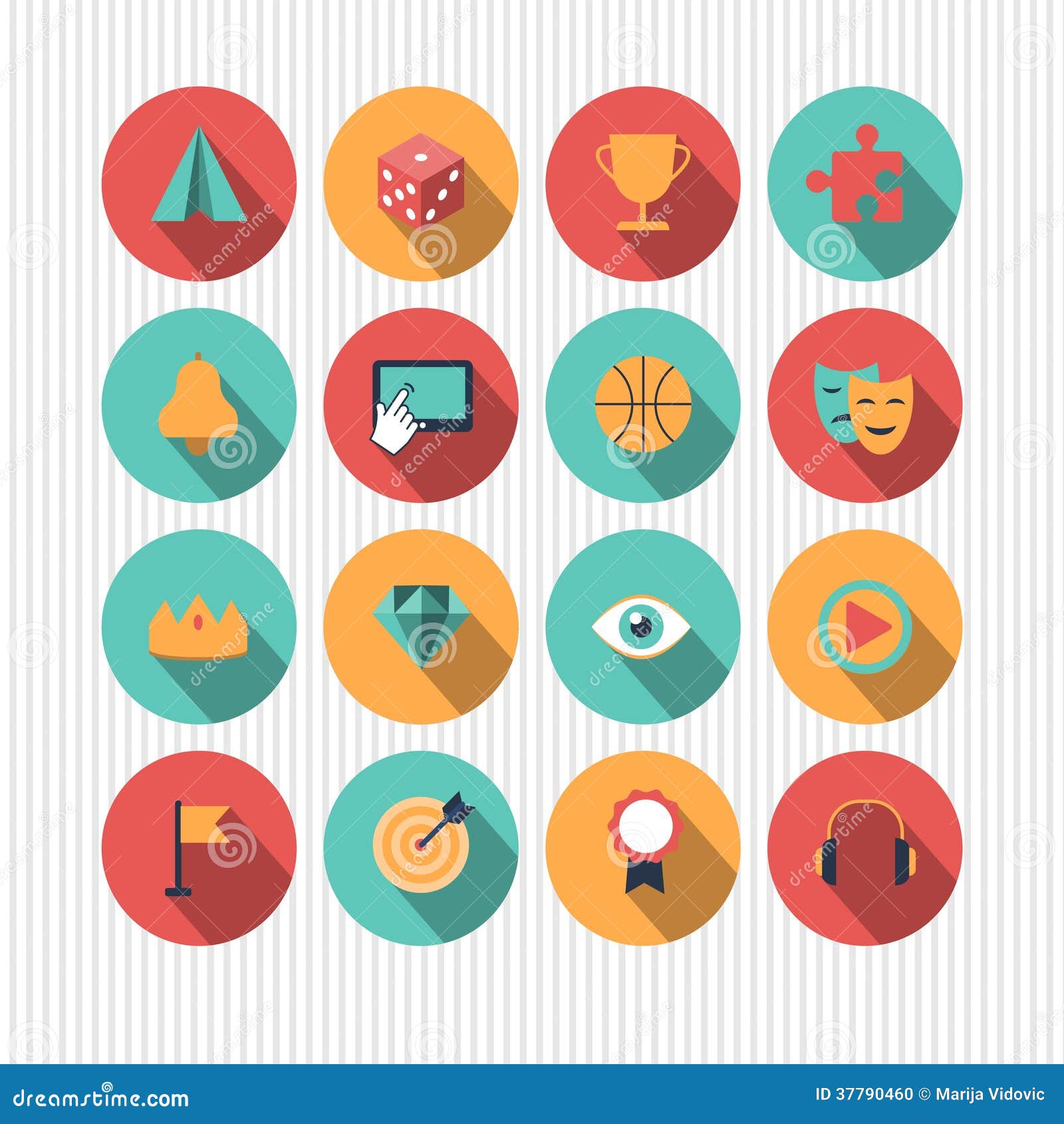 Variety of colorful icons stock vector. Illustration of design - 37790460