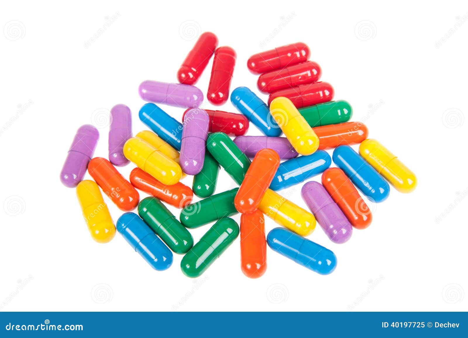 Variety of Colorful Pills Isolated Stock Image - Image of background ...