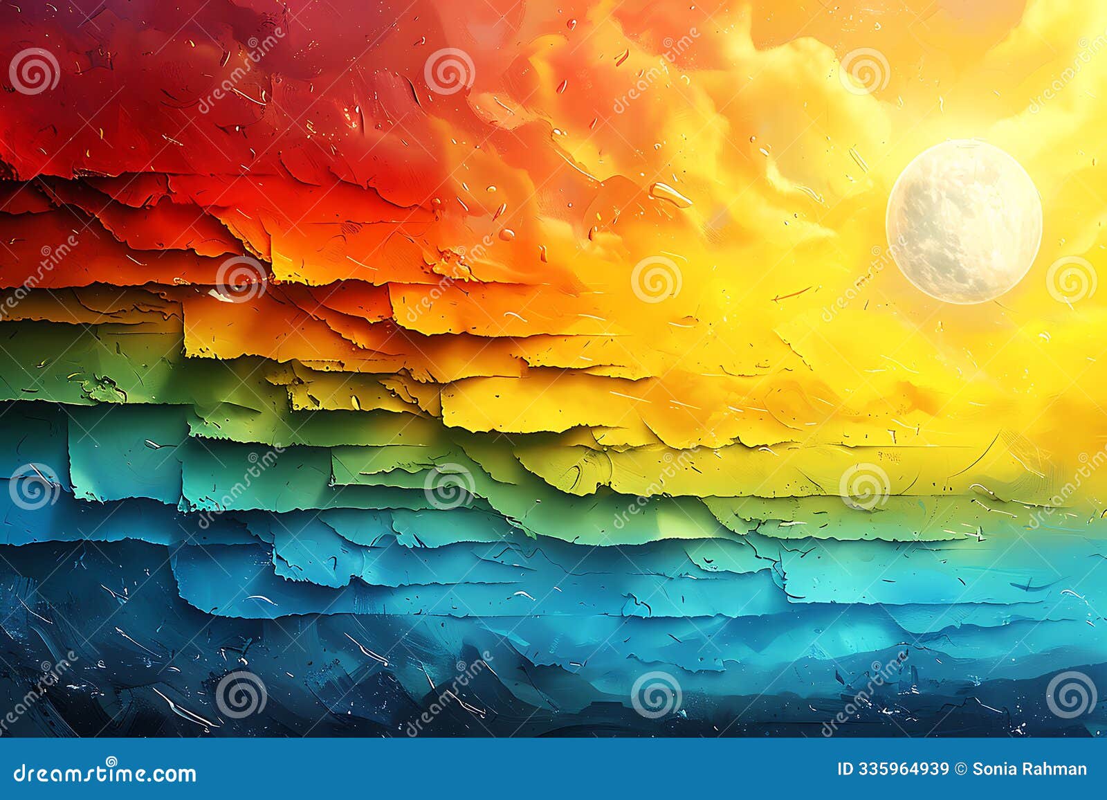A Variety of Colors and Shades of the Rising Sun Stock Image - Image of ...