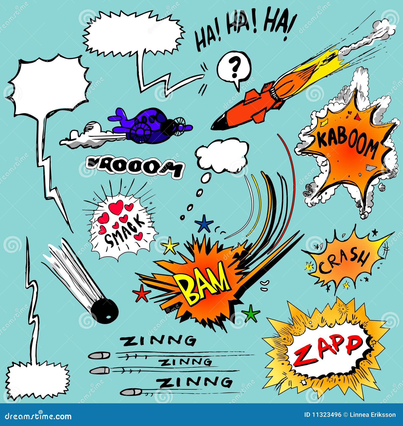 Variety of Comic Book Design Elements Stock Vector - Illustration of ...