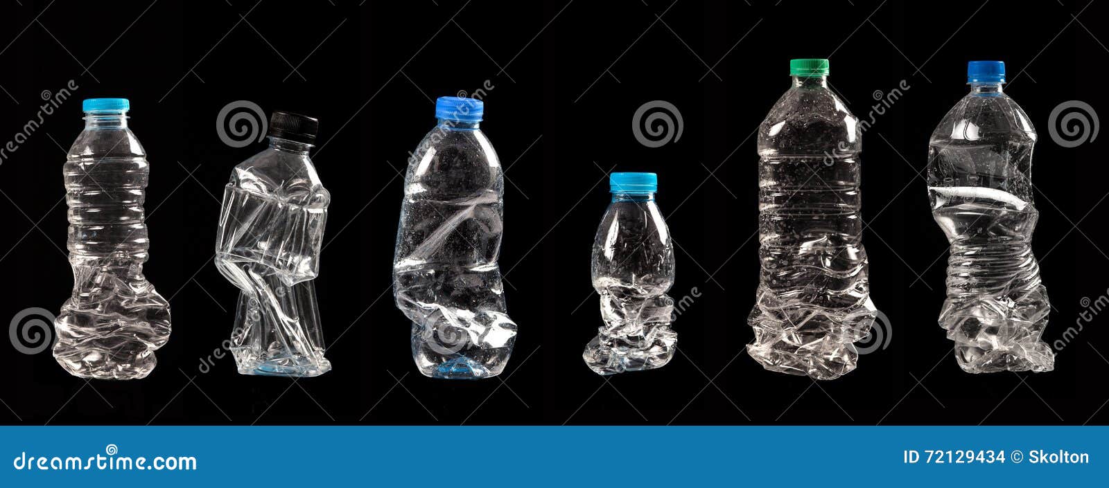 Variety of Compressed Plastic Bottles Stock Photo - Image of bottle ...