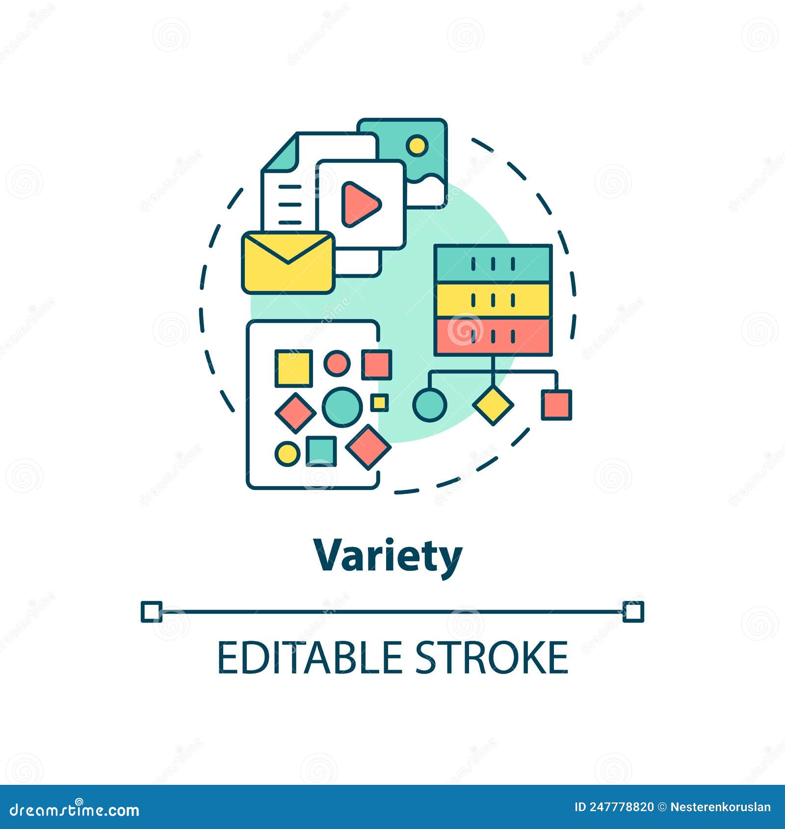 Variety concept icon stock vector. Illustration of icon - 247778820 Variety concept icon stock vector. Illustration of icon - 247778820