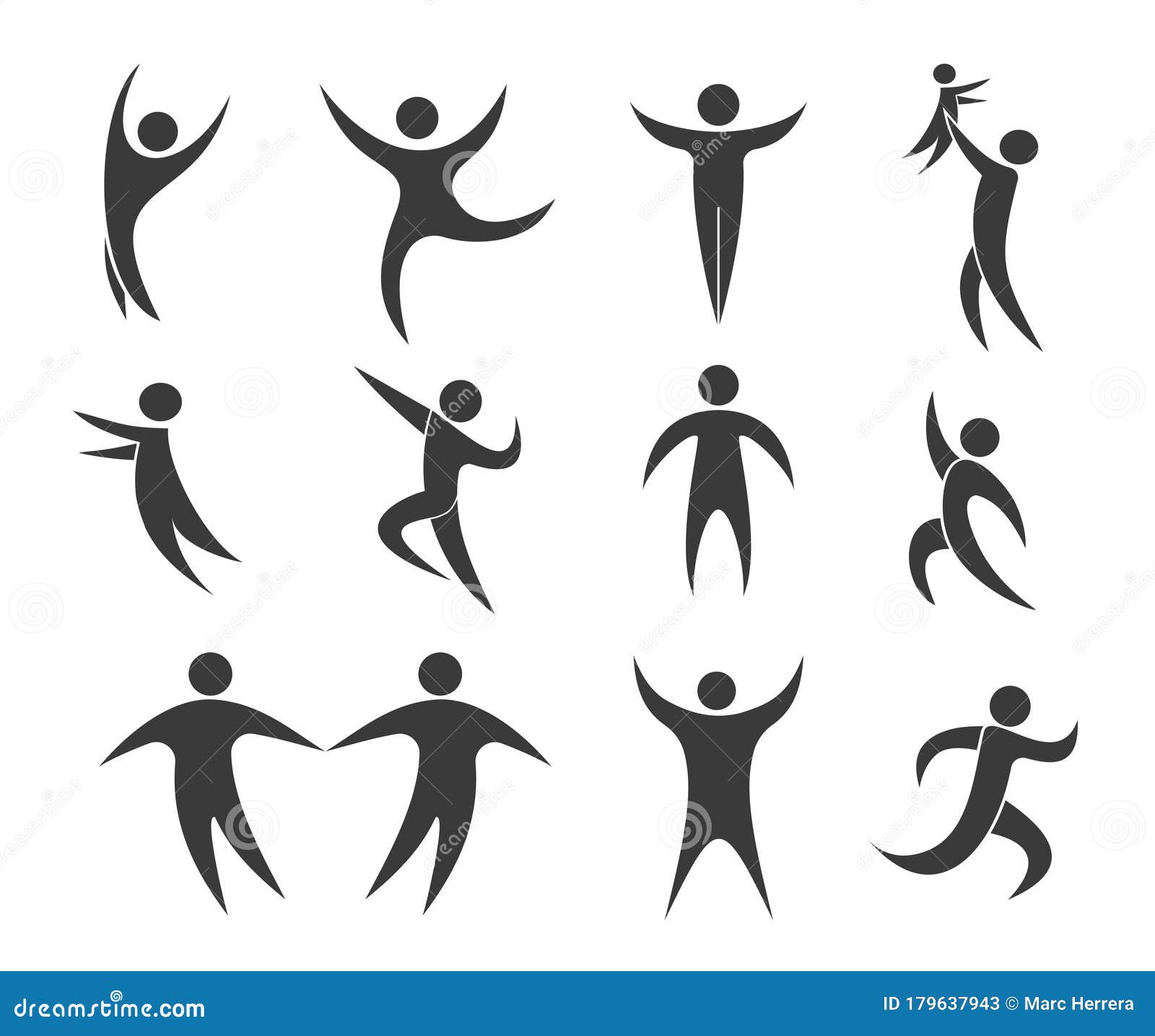 Variety of Corporate Human Logos Stock Vector - Illustration of ...