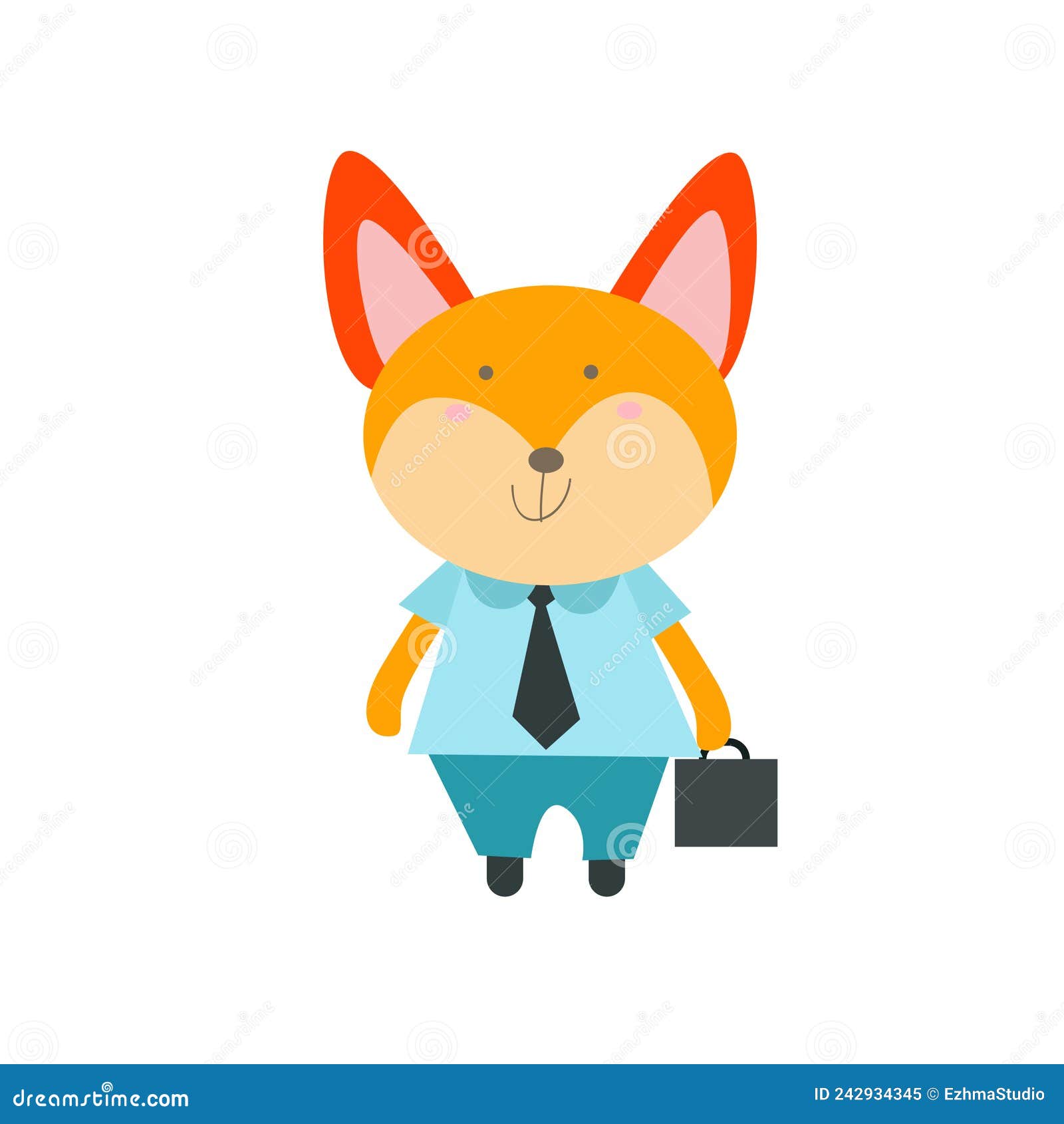 A Variety of Cute Animals Doing Activities Vector Illustration Stock ...