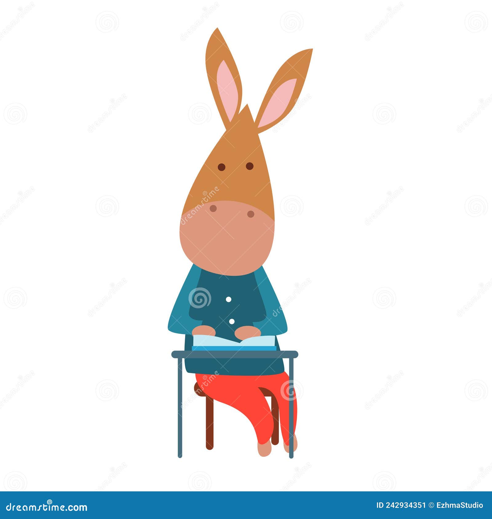 A Variety of Cute Animals Doing Activities Vector Illustration Stock ...