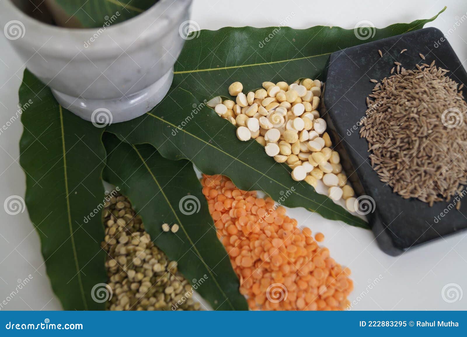 Variety of Dal in India on a Plain White Background Stock Image - Image ...