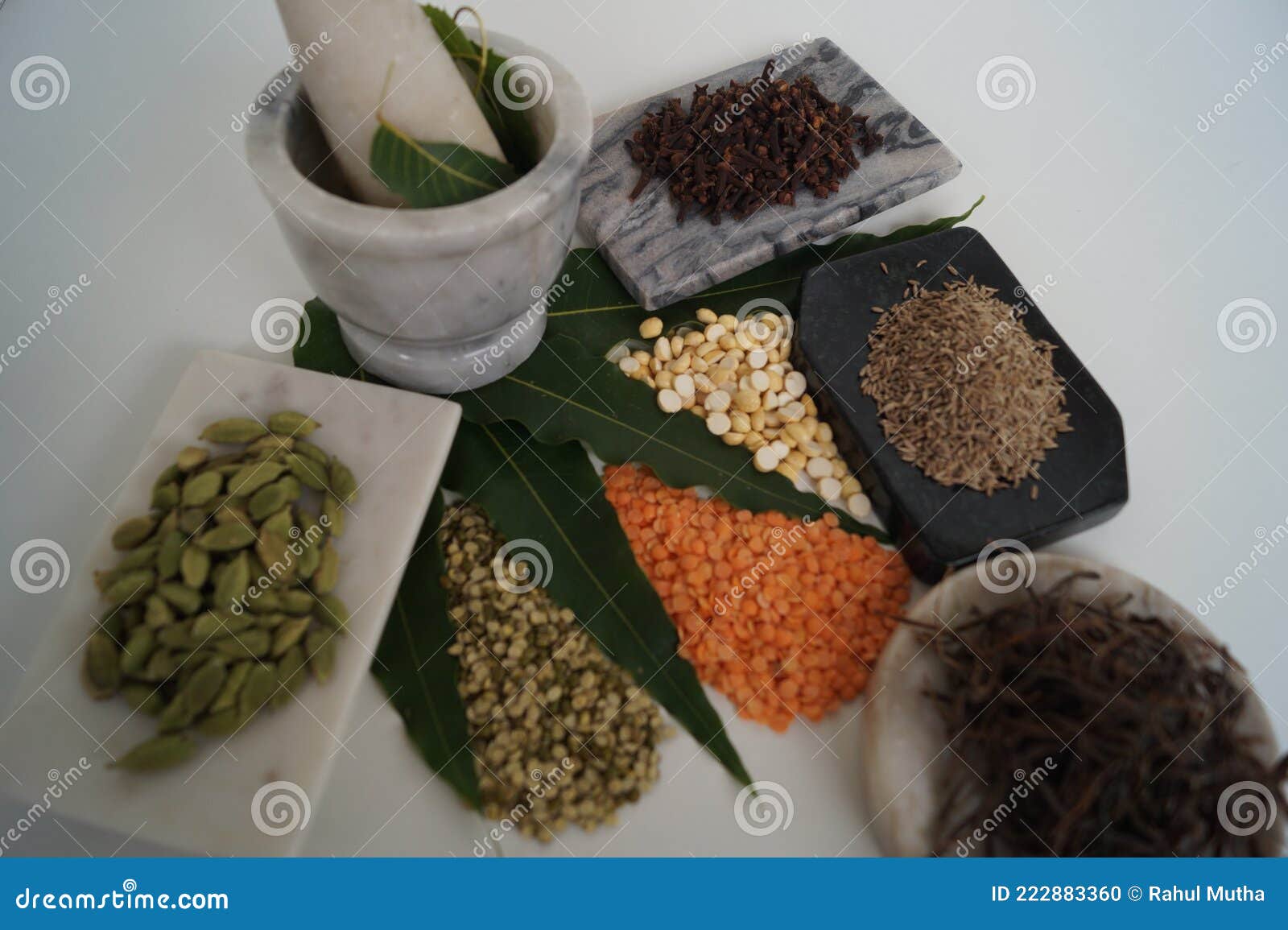 Variety of Dal in India on a Plain White Background Stock Photo - Image ...