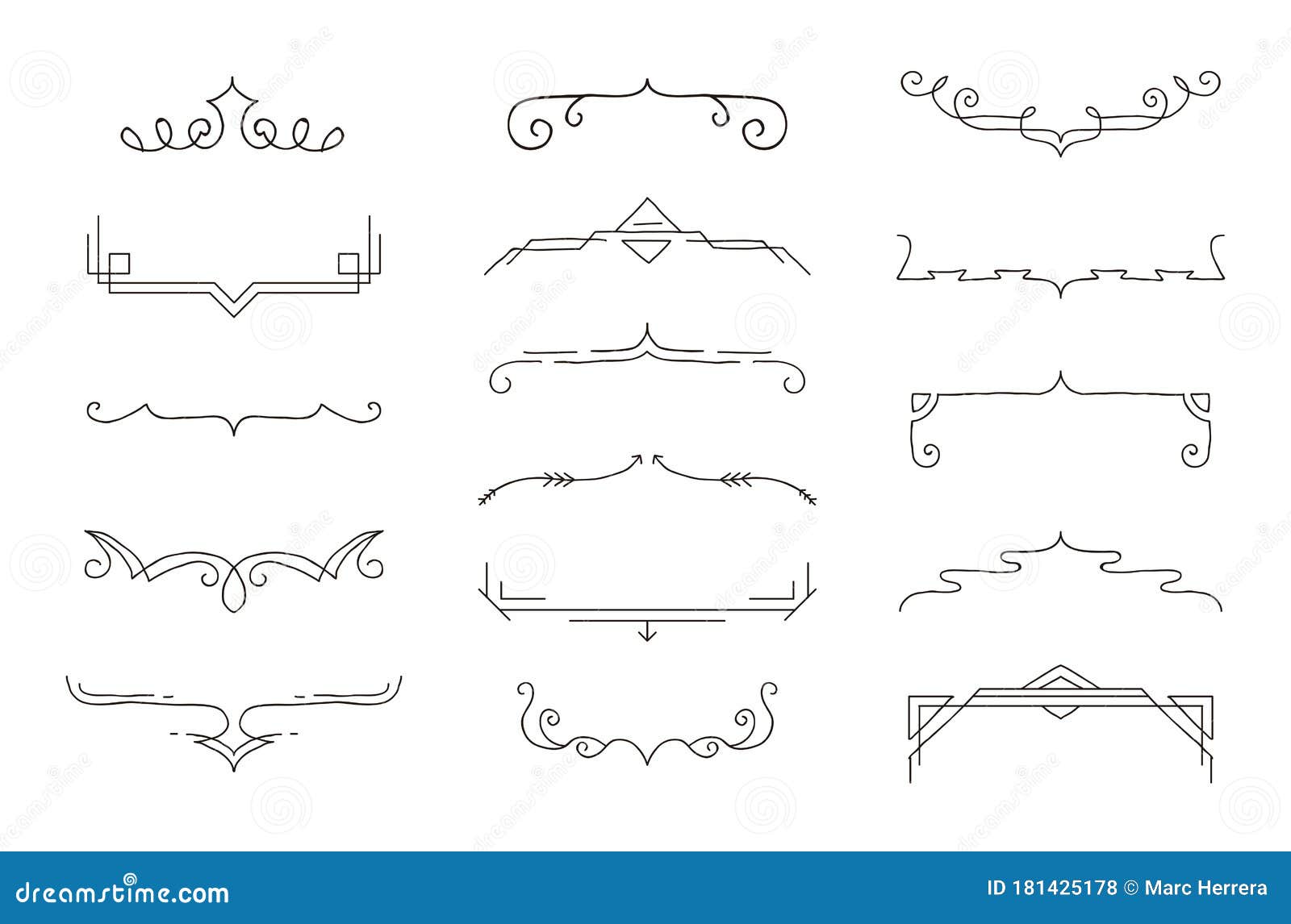 Variety of Decoration Elements Set Stock Vector - Illustration of ...