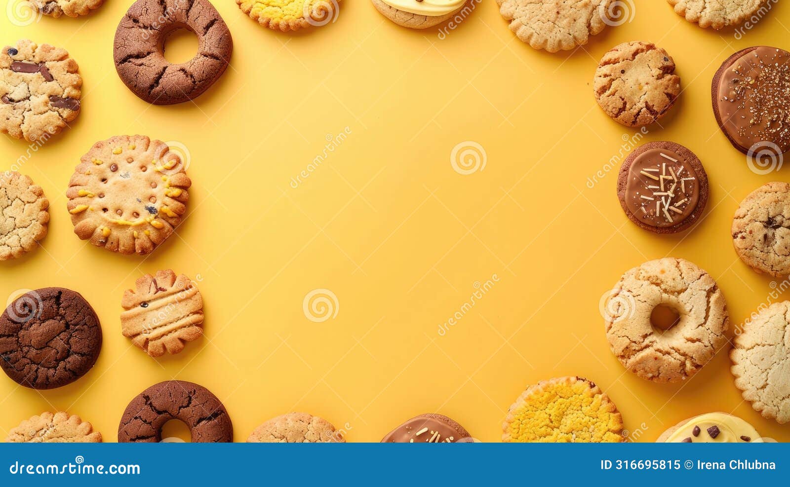 A Variety of Delicious Biscuits. Cookie Poster Design Stock ...