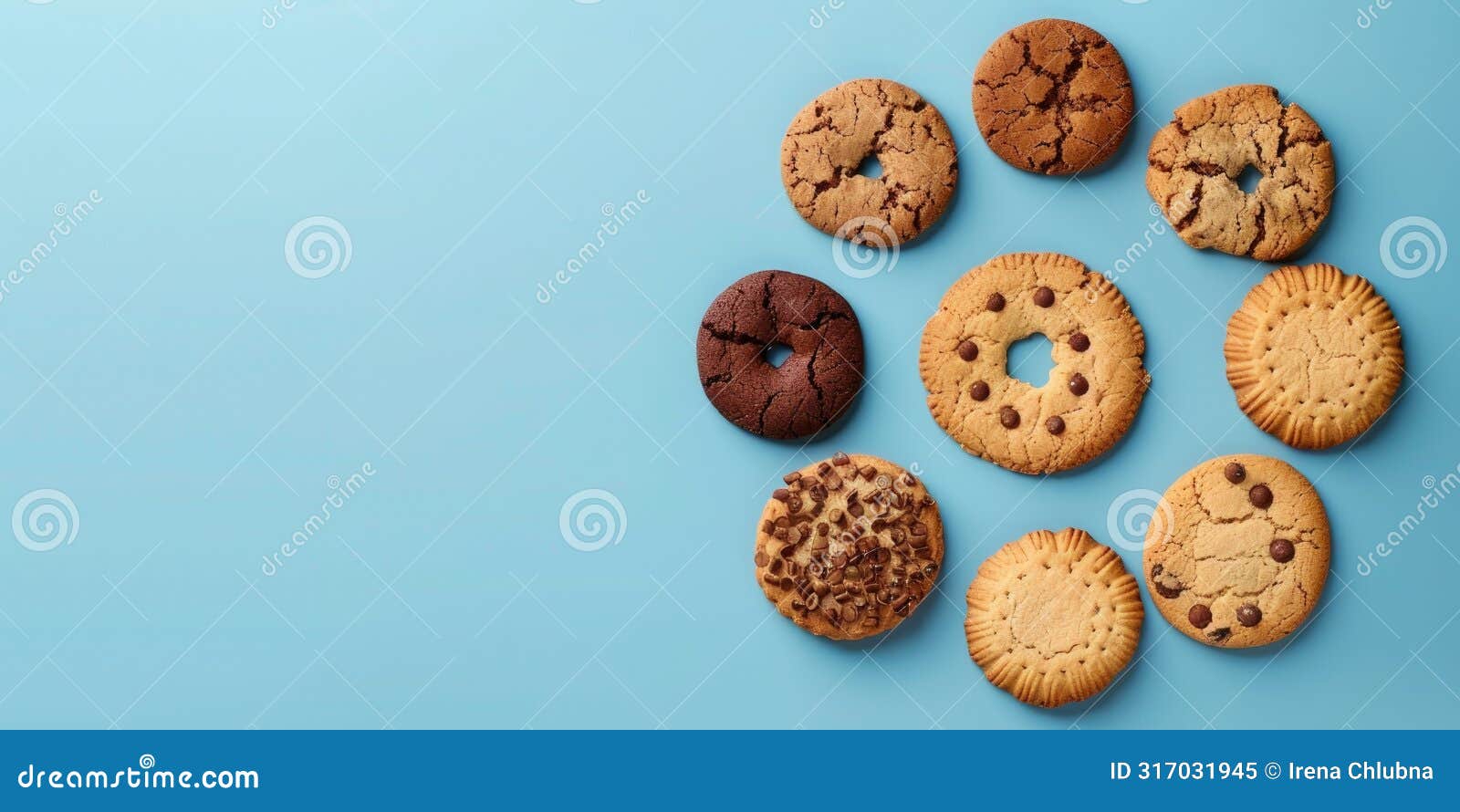 A Variety of Delicious Biscuits. Cookie Poster Design Stock ...