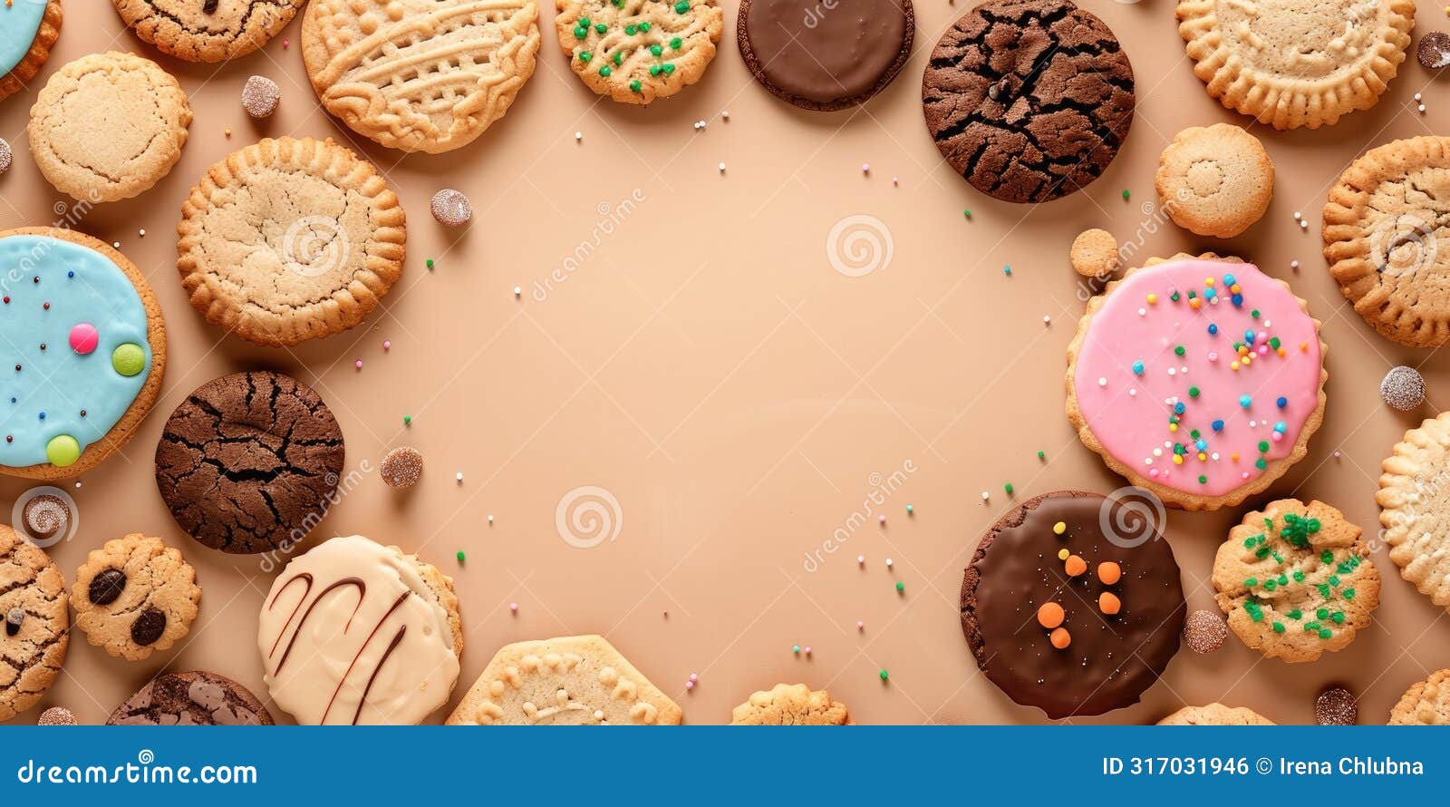 A Variety of Delicious Biscuits. Cookie Poster Design Stock ...