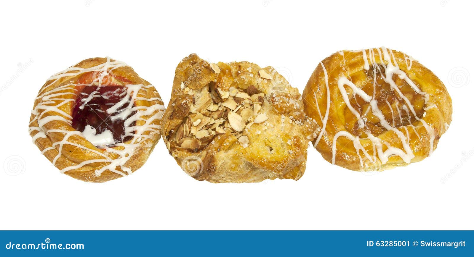 Variety of Delicious Danish Stock Image - Image of edible, crust: 63285001