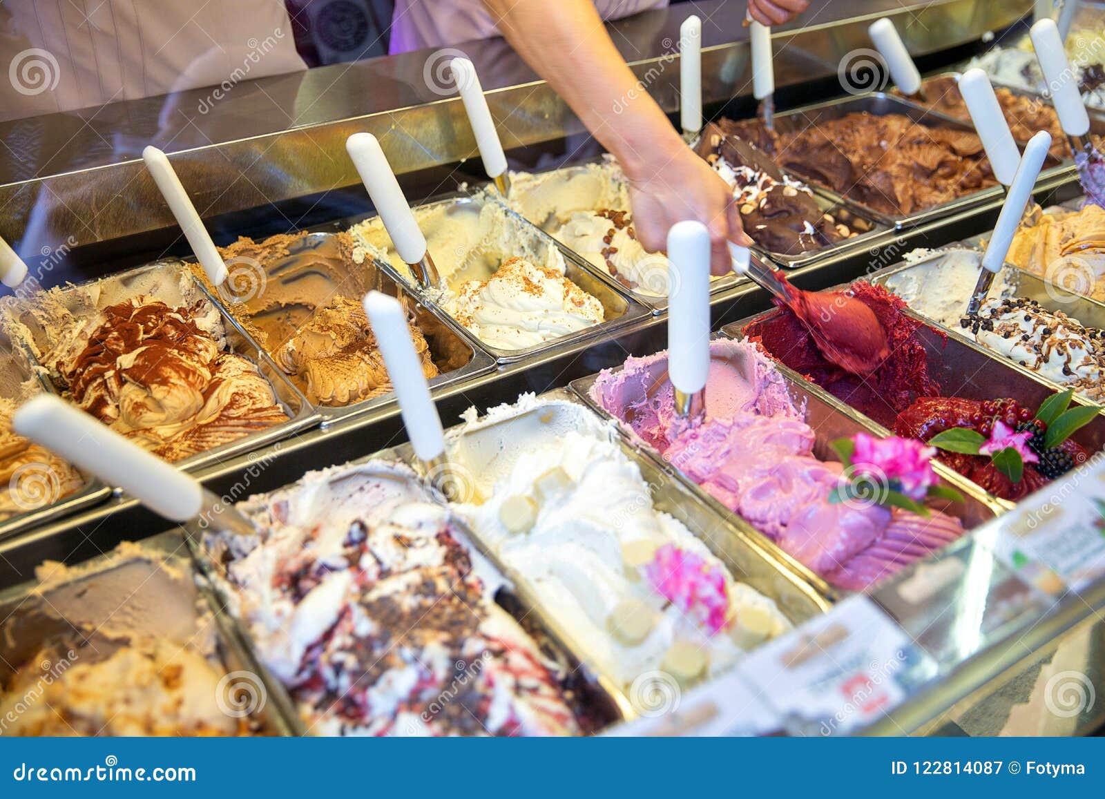 Variety of ice cream stock image. Image of parlor, fresh - 122814087