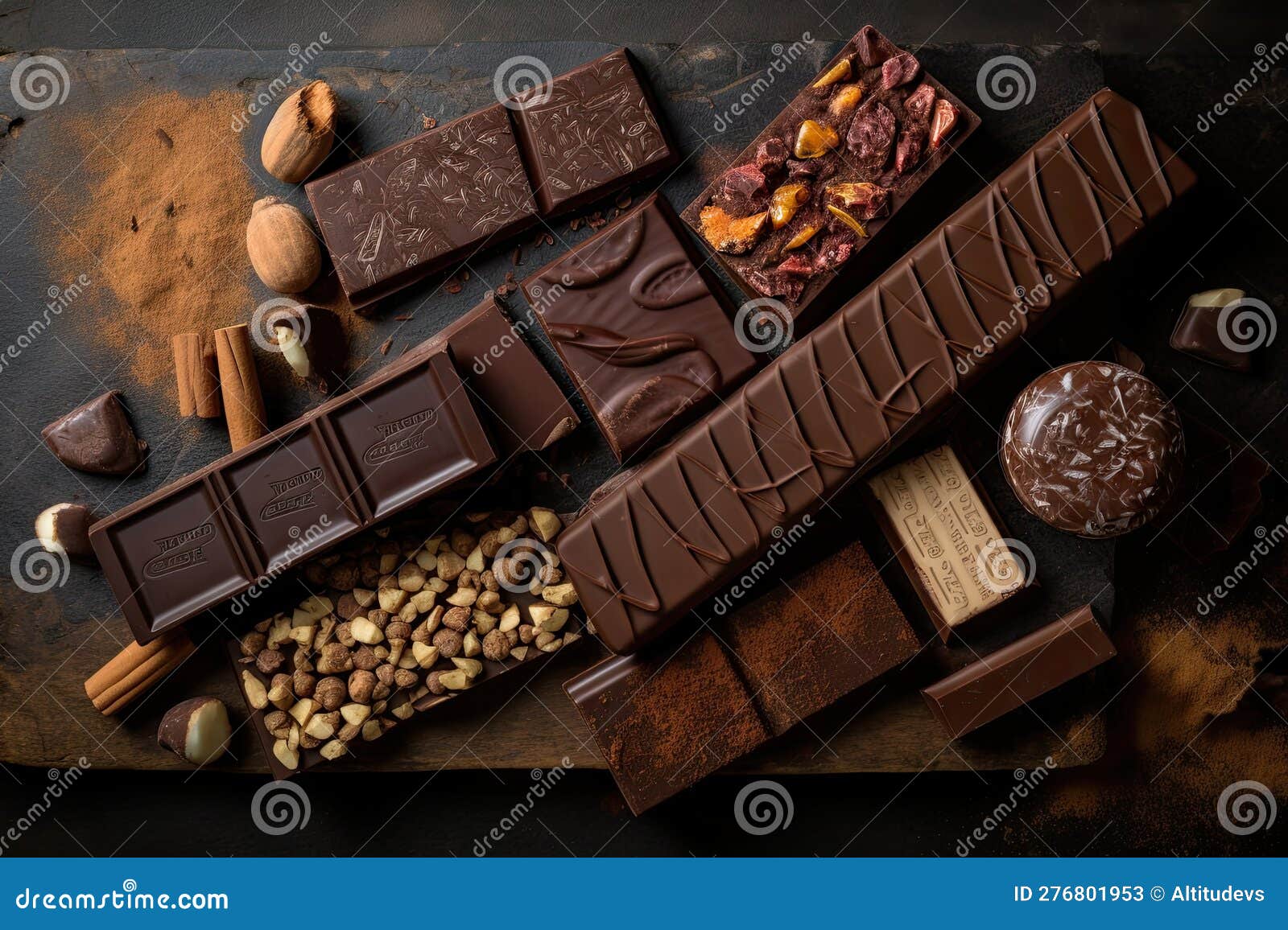A Variety of Different Chocolate Bars, Each with Its Own Unique Flavor ...