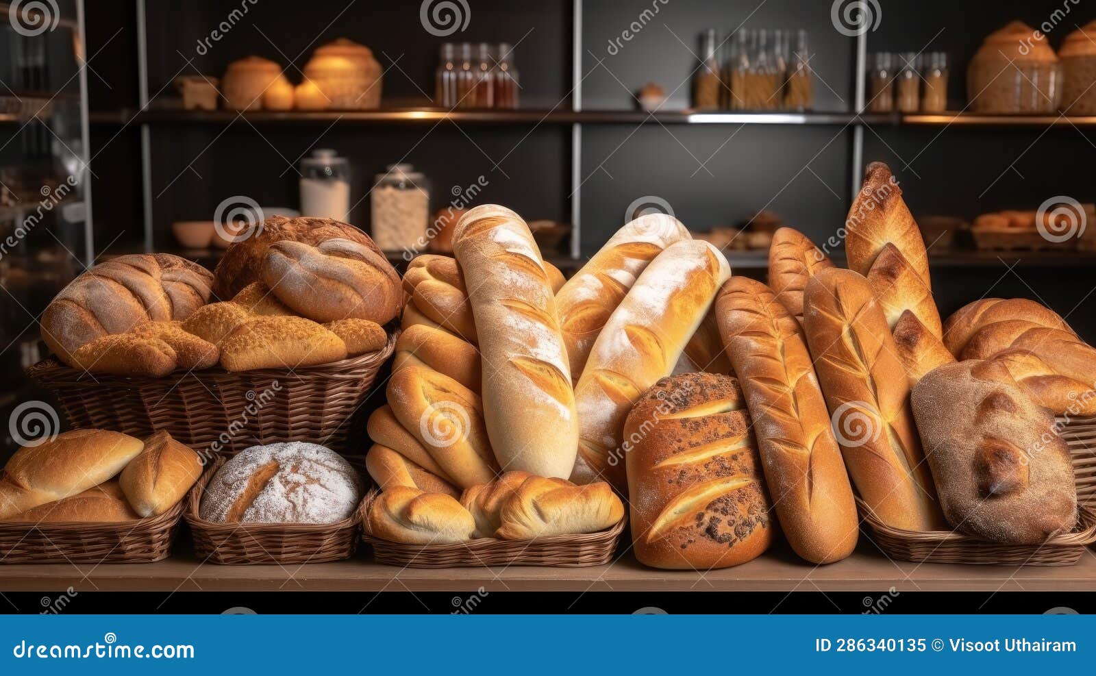 Variety of Different Types of Bread, All Sorts Bread Stock Illustration ...