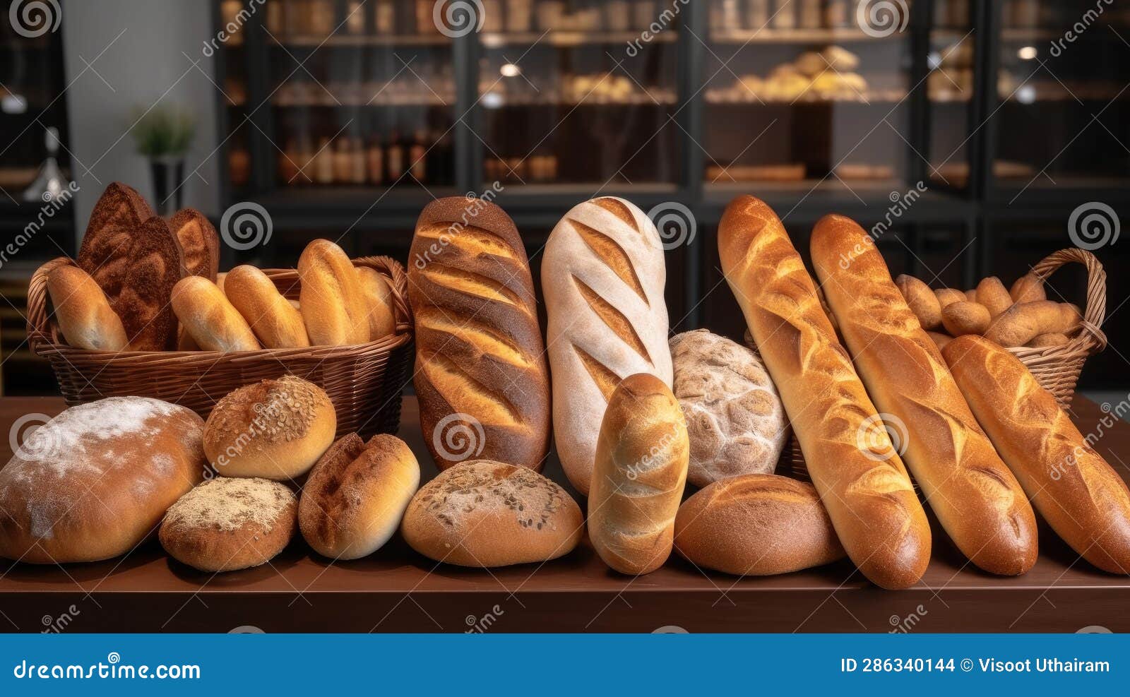 Variety of Different Types of Bread, All Sorts Bread Stock Illustration ...