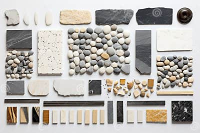 A Variety of Different Types of Stones and Materials. Perfect for ...