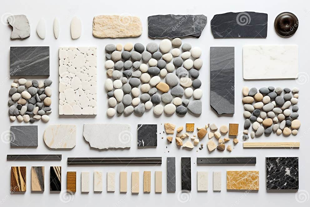 A Variety of Different Types of Stones and Materials. Perfect for ...